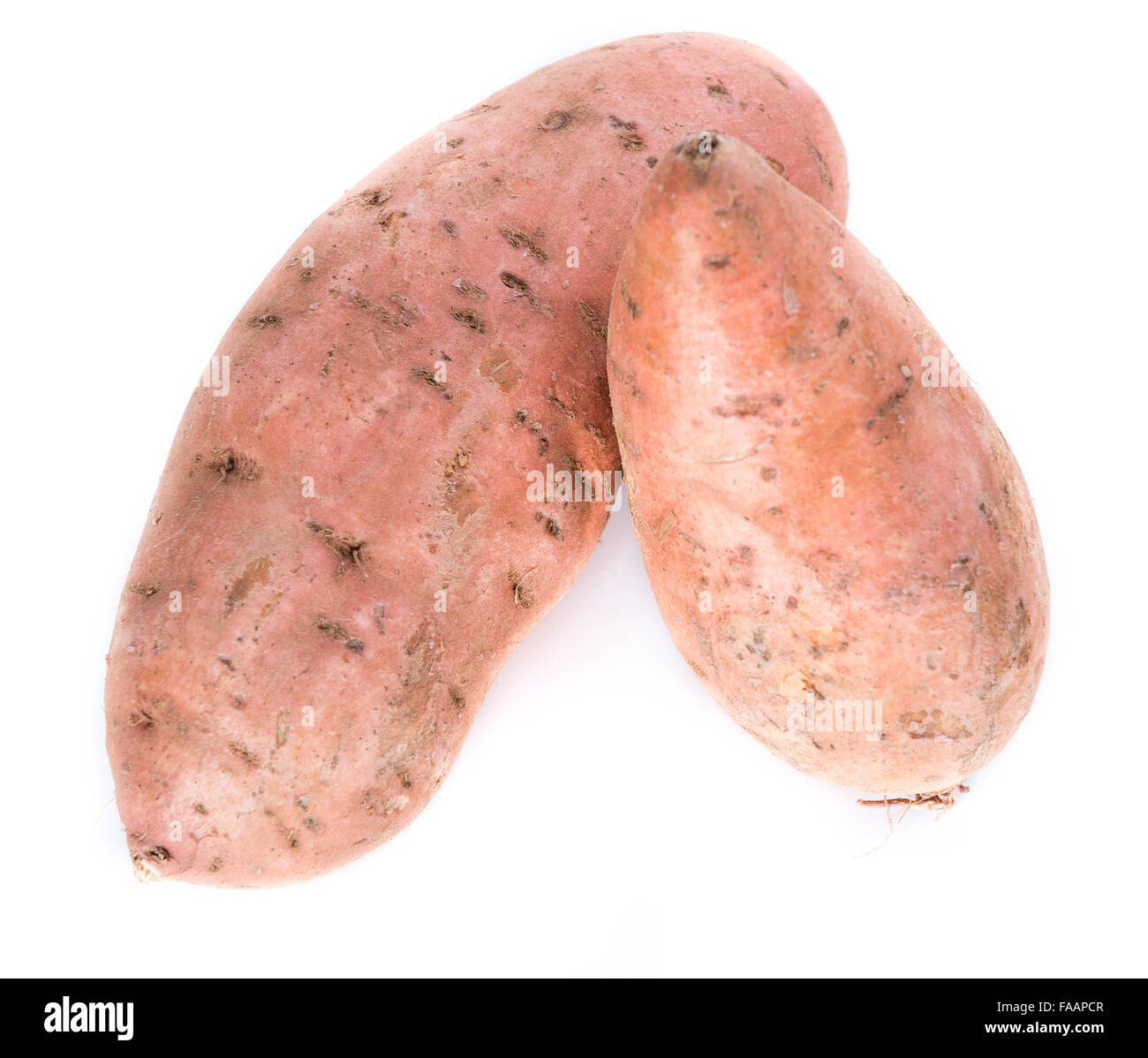 Sweet Potato (close-up shot) isolated on white background Stock Photo ...