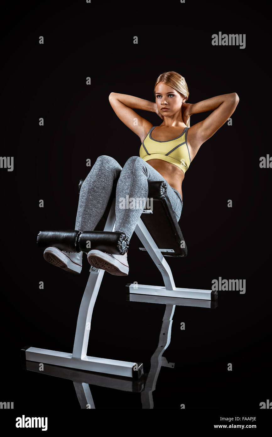 Young sporty well formed woman Stock Photo - Alamy