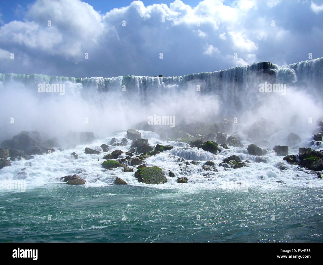 Landscape view of the Niagara Falls from the river. USA Stock Photo - Alamy