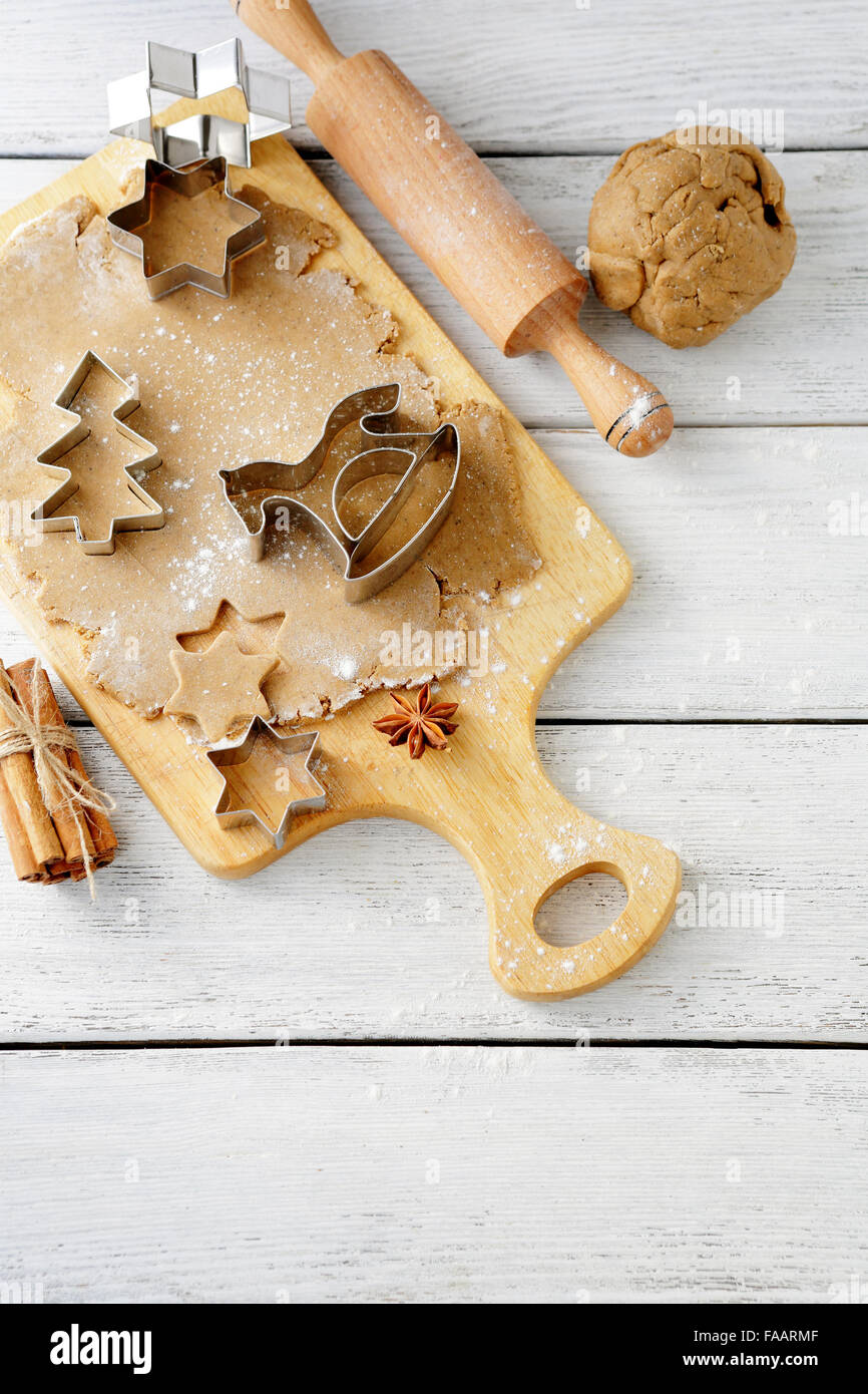 making christmas cookies, food background Stock Photo - Alamy