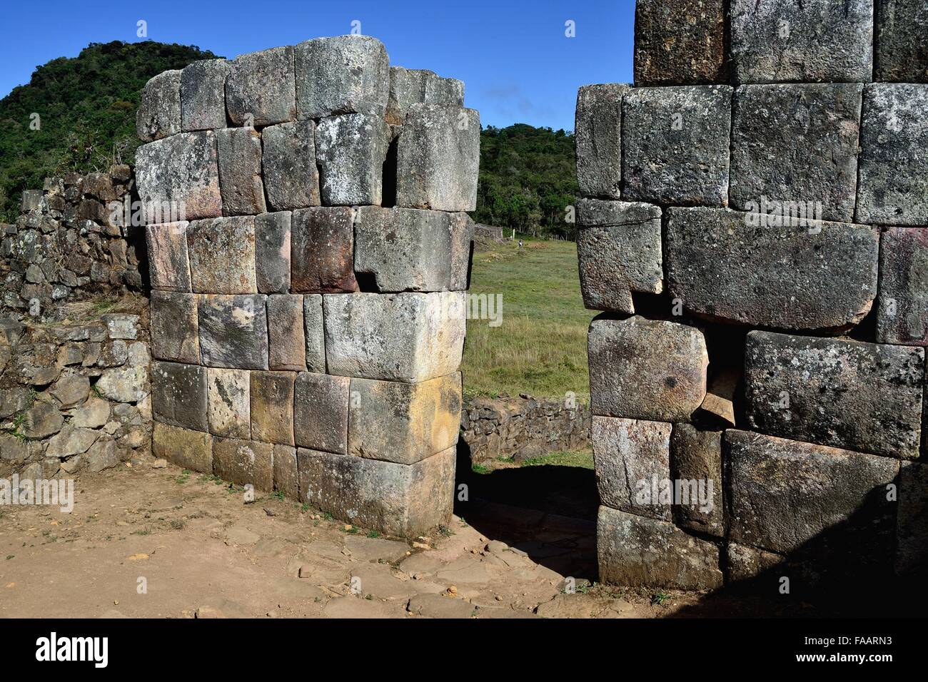 Gate - Archaeological site of AYPATE . Department of Piura .PERU Stock ...