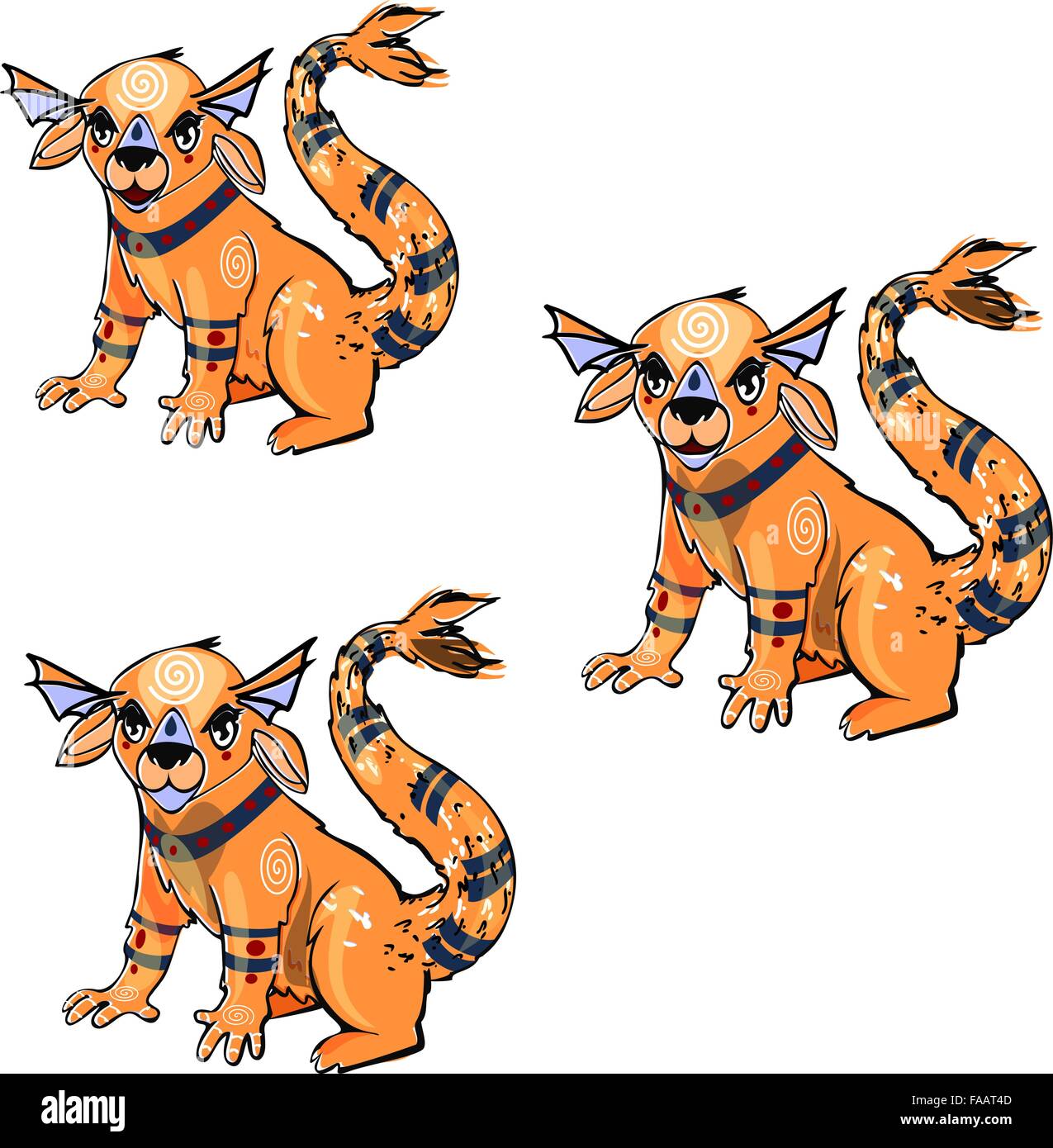 monster vector design character three types Stock Vector Image & Art ...