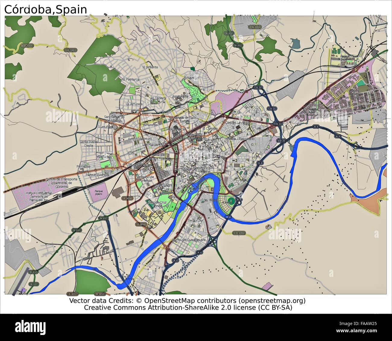 Map Of Cordoba Spain High Resolution Stock Photography and Images - Alamy