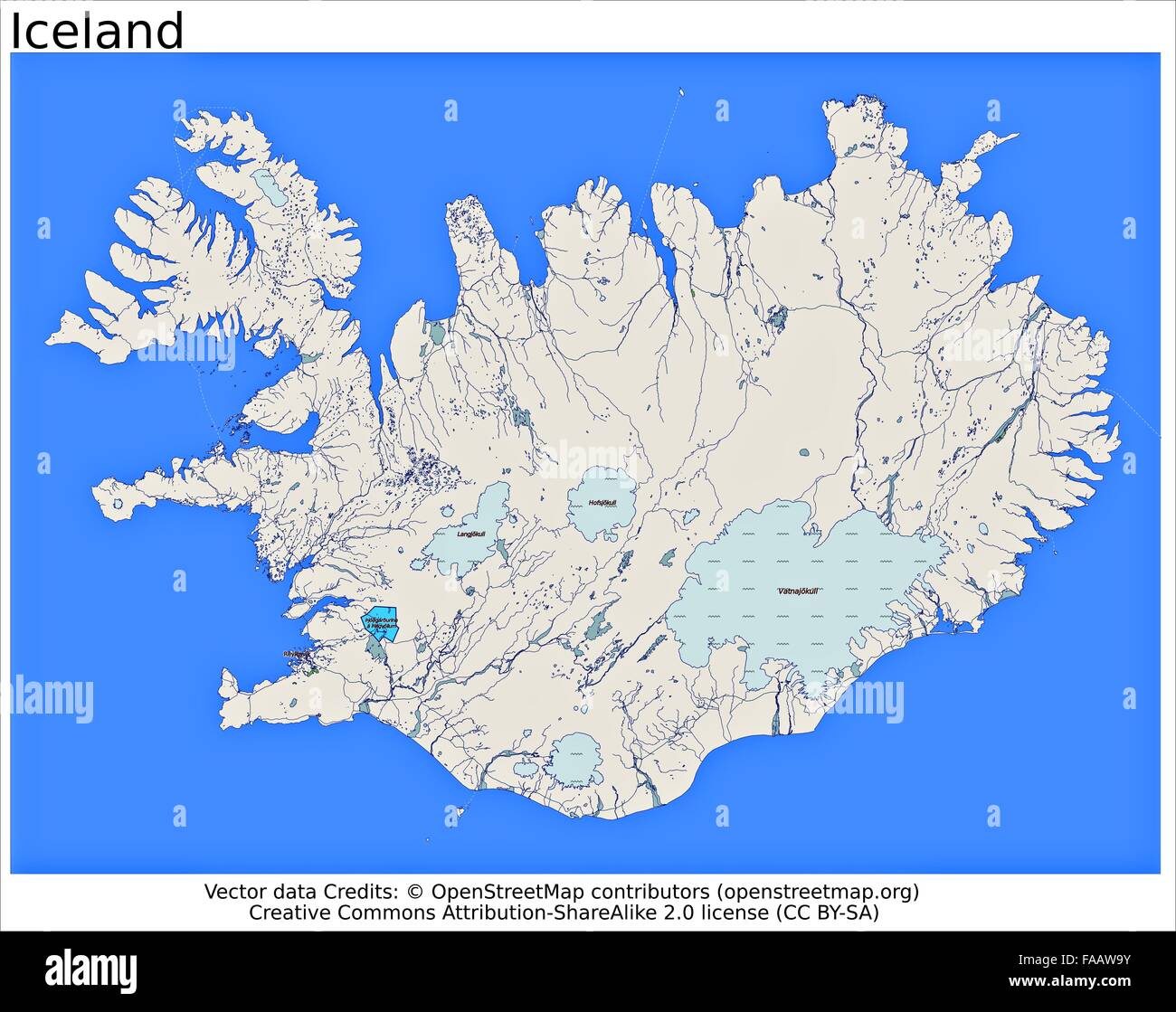 Iceland Island City Map High Resolution Stock Photography and Images ...
