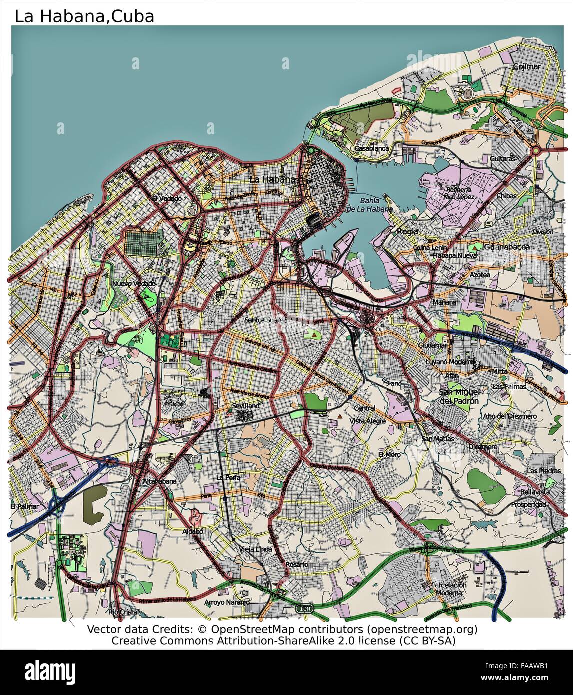 La habana map hi-res stock photography and images - Alamy