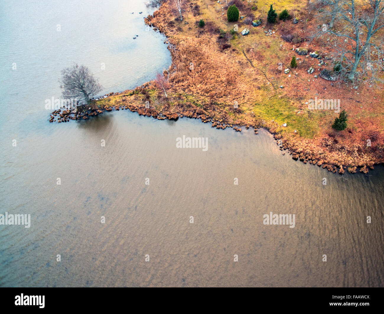 Aerial lake peninsula sunset hi-res stock photography and images - Alamy