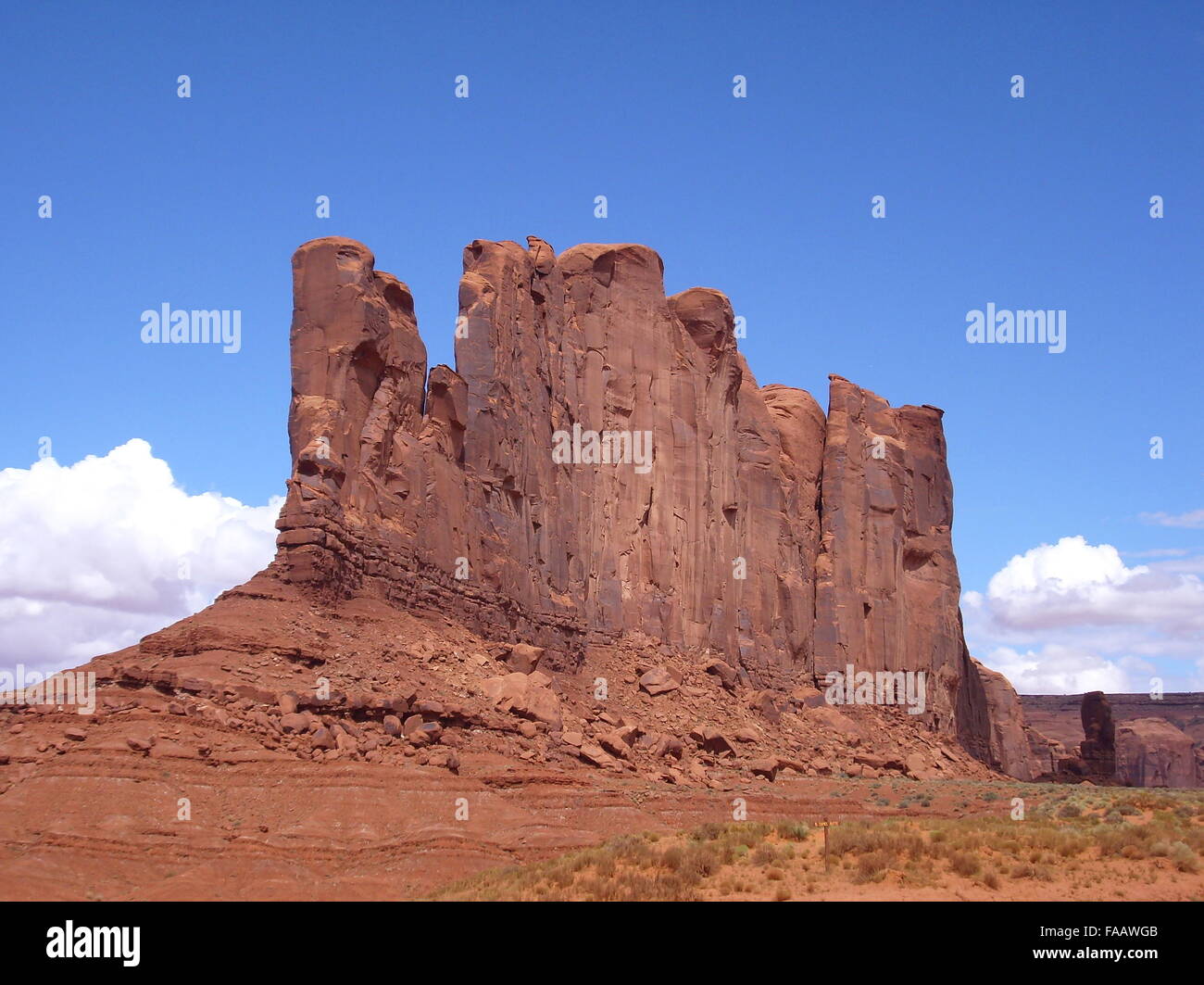 Geologic formation called Butte in Monument Valley. Utah, USA Stock ...