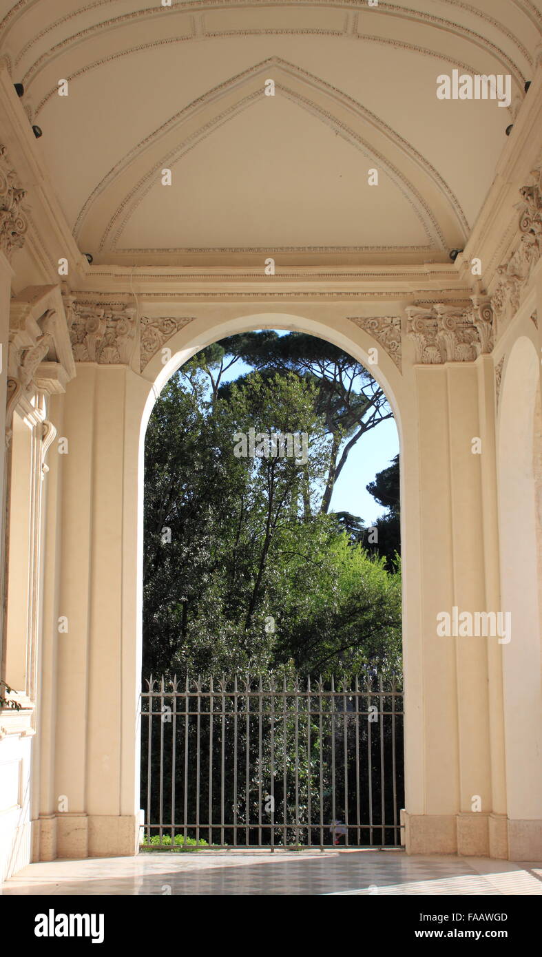 A renaissance porch of a church in Rome, Italy Stock Photo - Alamy