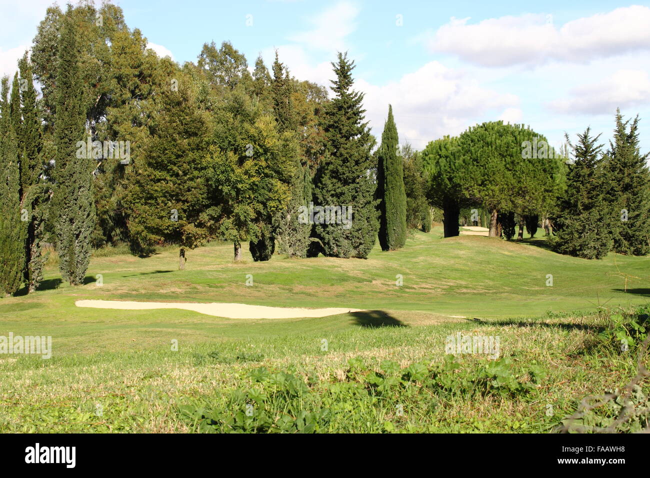 Landscape view of a beautiful Country Club Stock Photo - Alamy