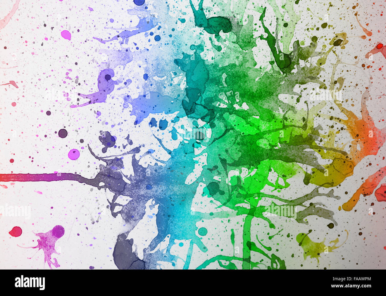 abstract multicolor background from water color on old paper Stock ...