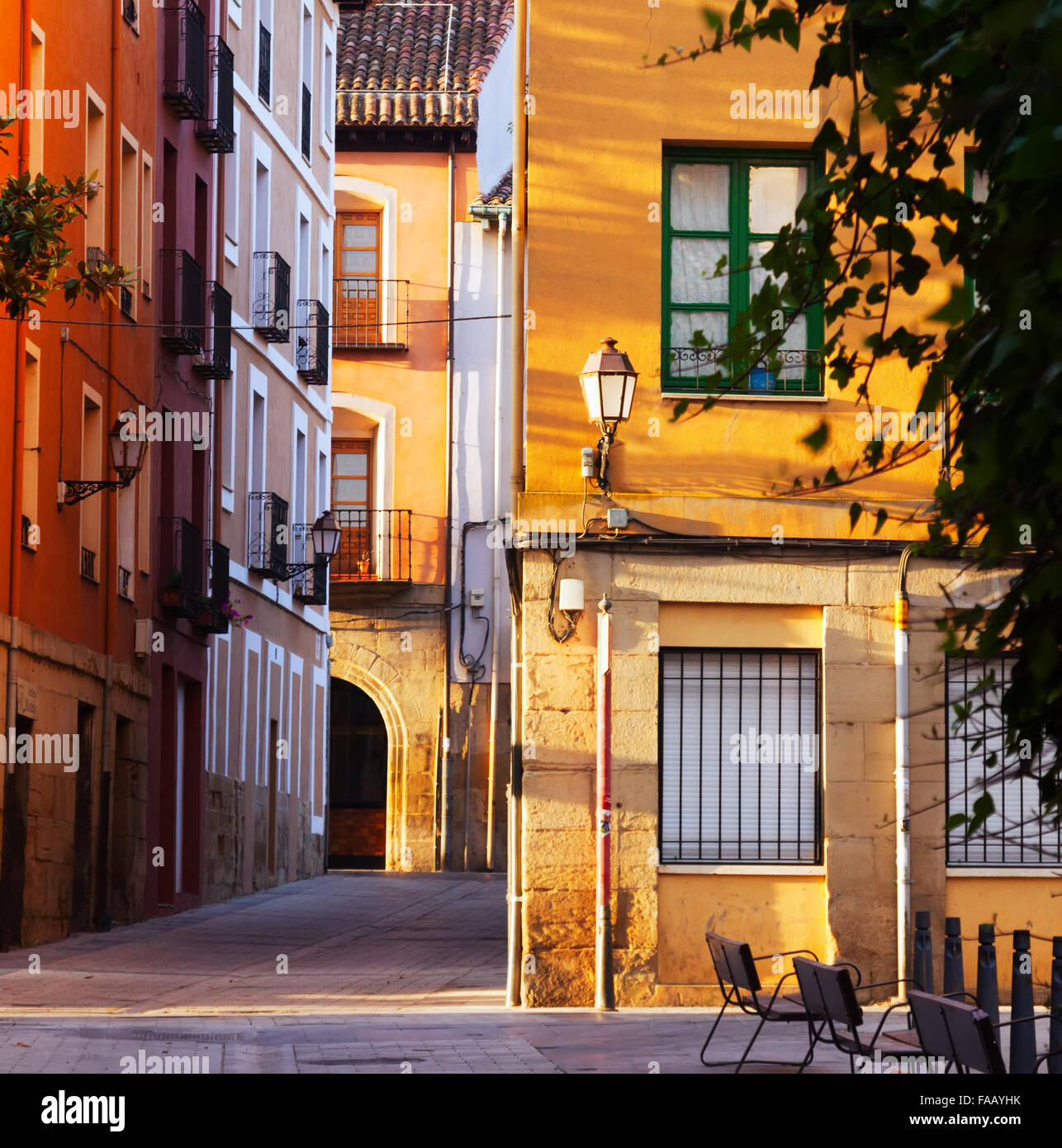 old street in Logrono, Spain Stock Photo - Alamy