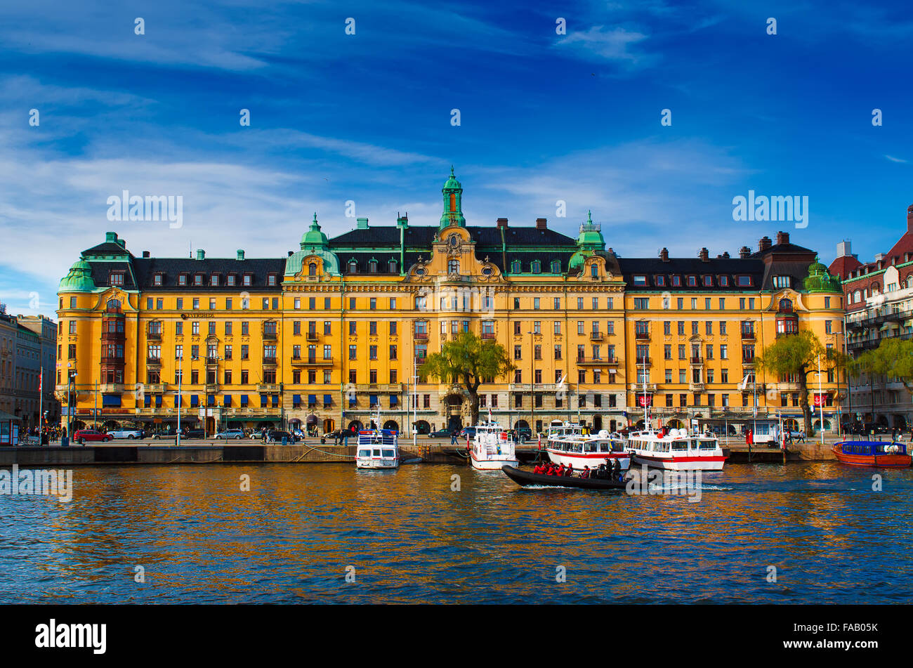 View of the famous scandinavian and north european city Stockholm - the ...