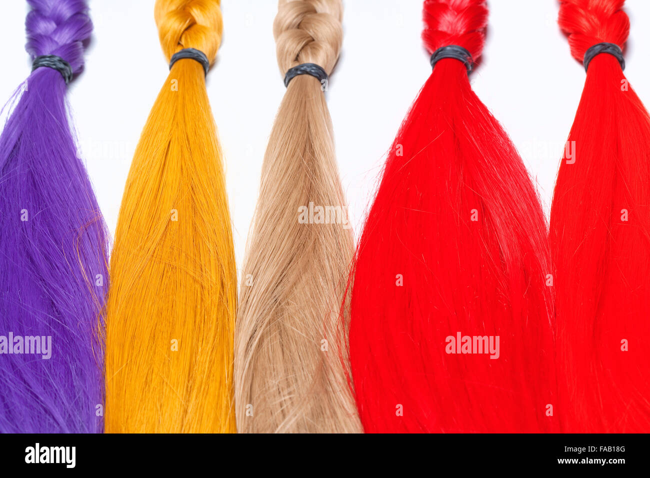 Artificial Hair Used for Production of Wigs and Extensions Stock Photo ...