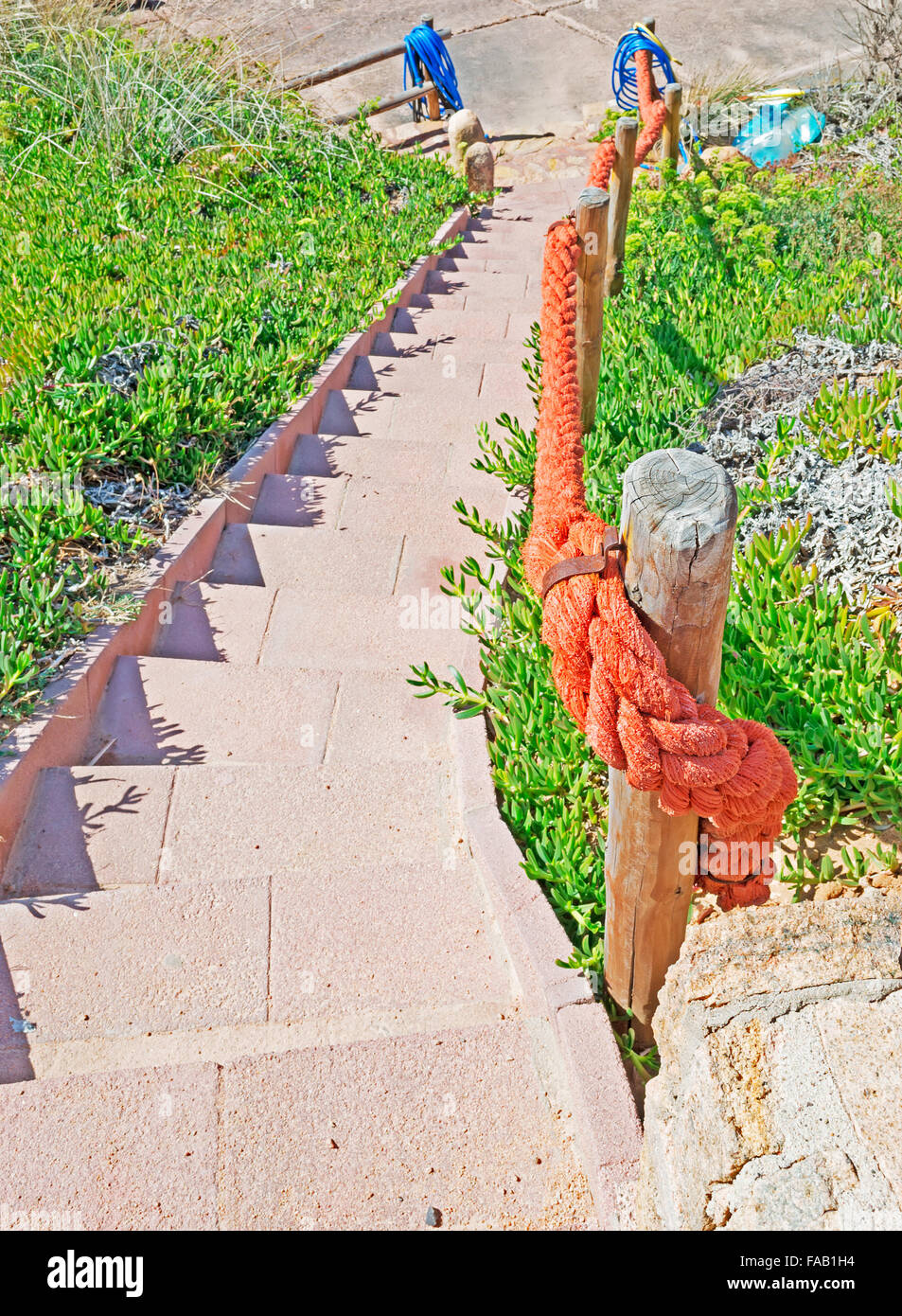 Rope stairs hi-res stock photography and images - Alamy