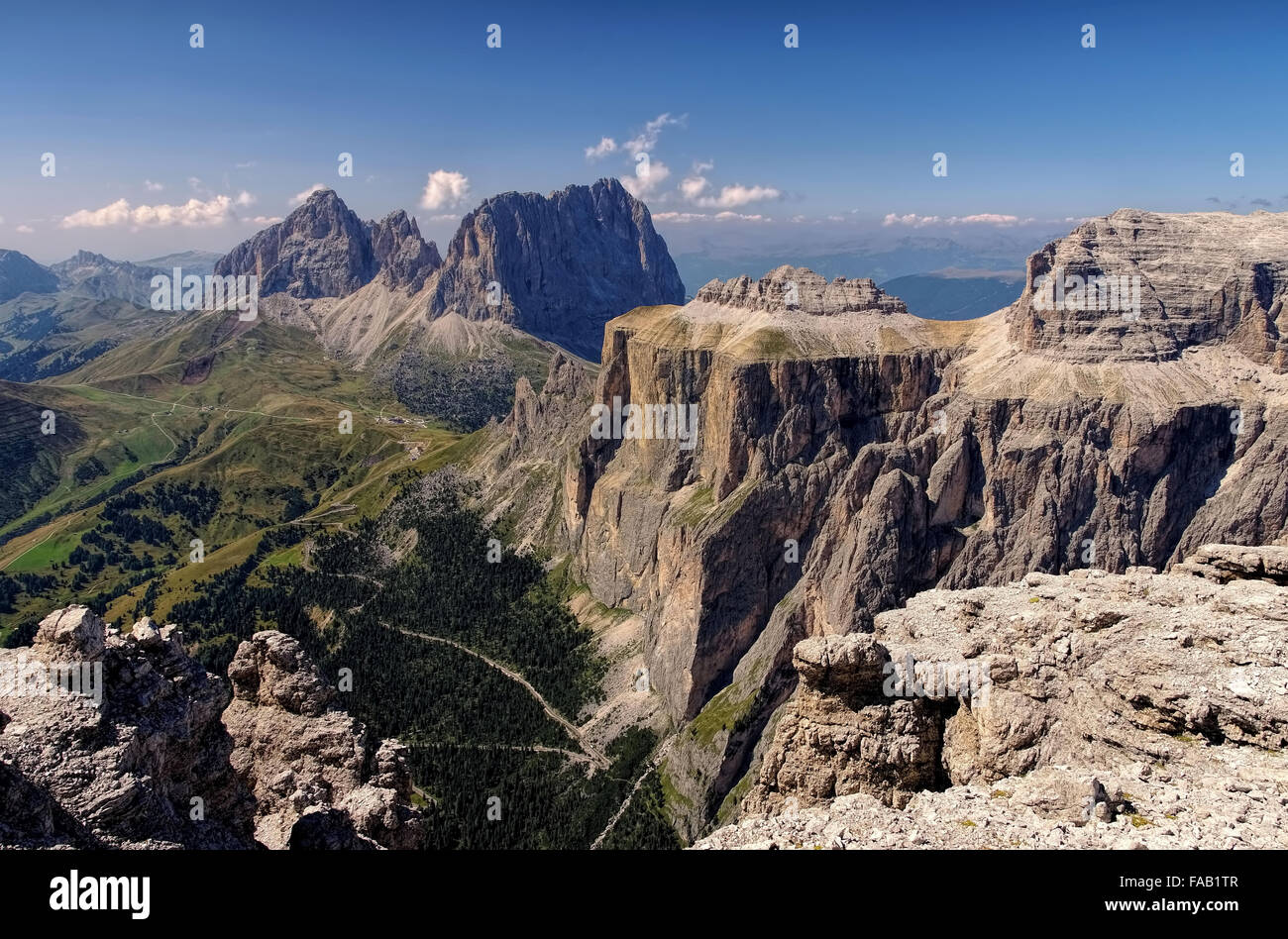 Sella Gruppe in Dolomiten - Sella group in Dolomites 02 Stock Photo - Alamy