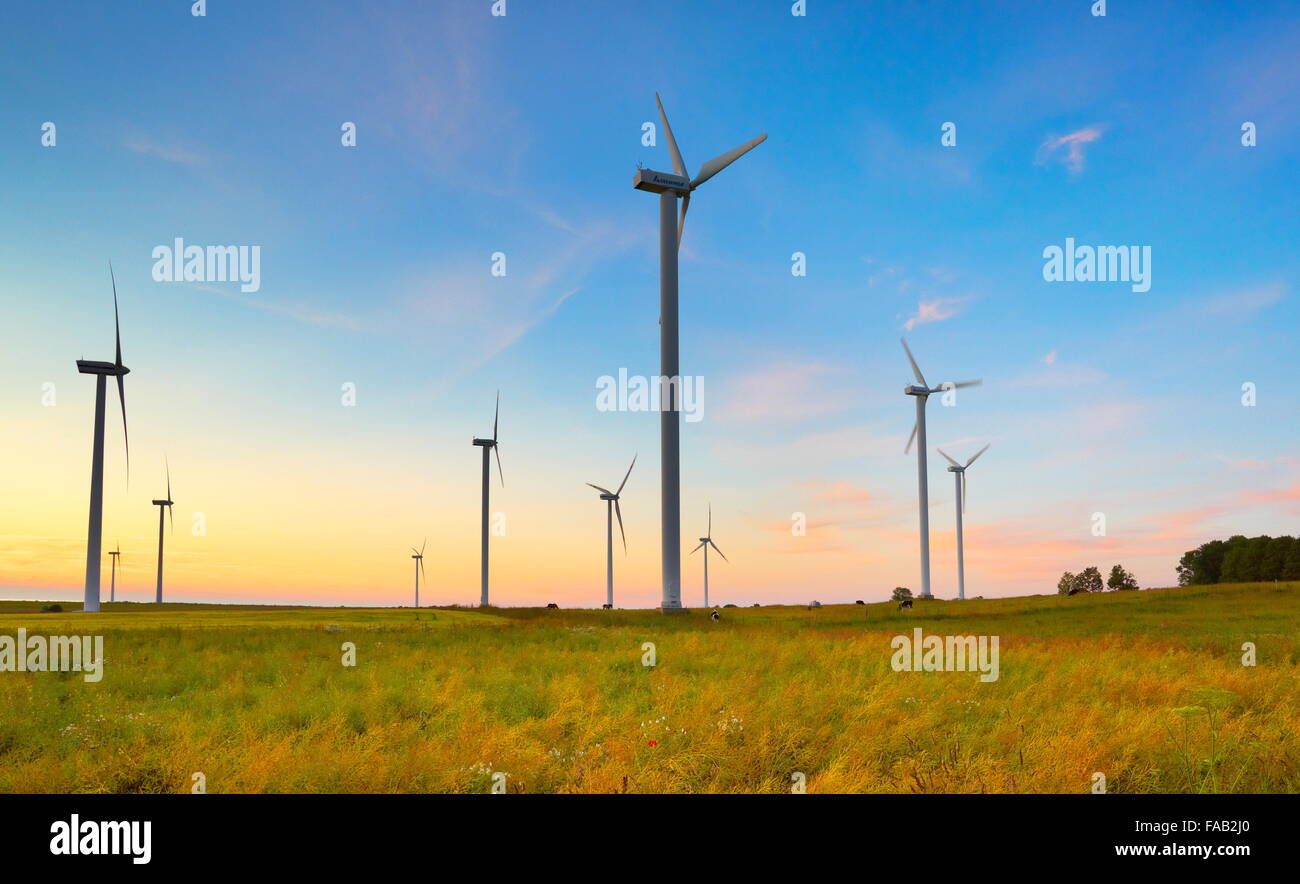 Poland wind turbine evening hi-res stock photography and images - Alamy