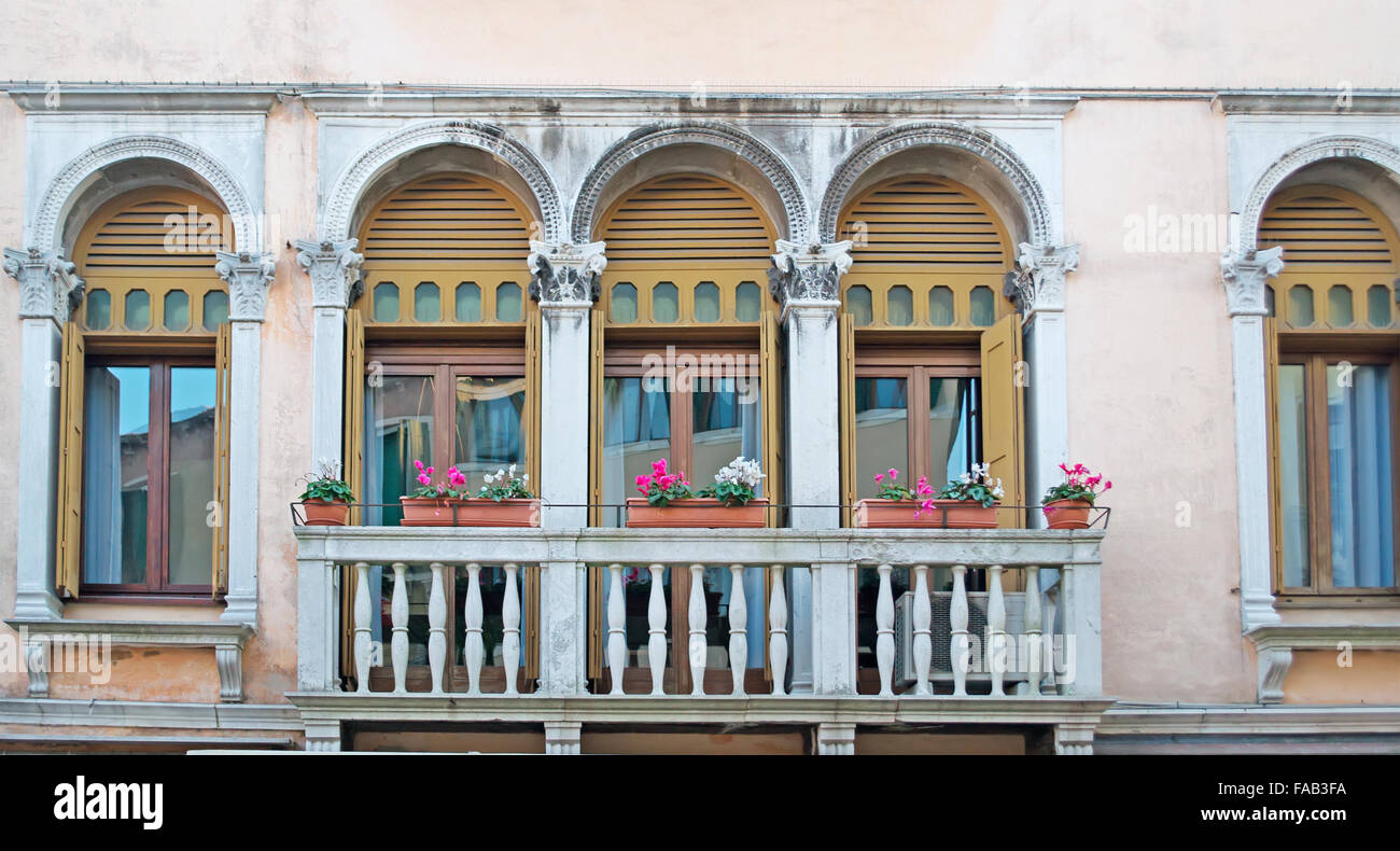 old windows in world famous Venice, Italy Stock Photo - Alamy