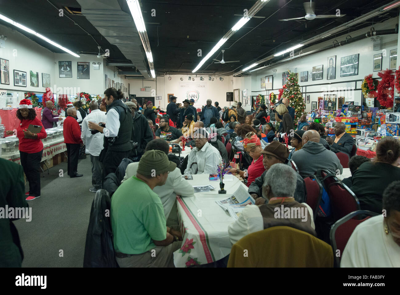 New York, United States. 25th Dec, 2015. Attendees of the NAN holiday ...