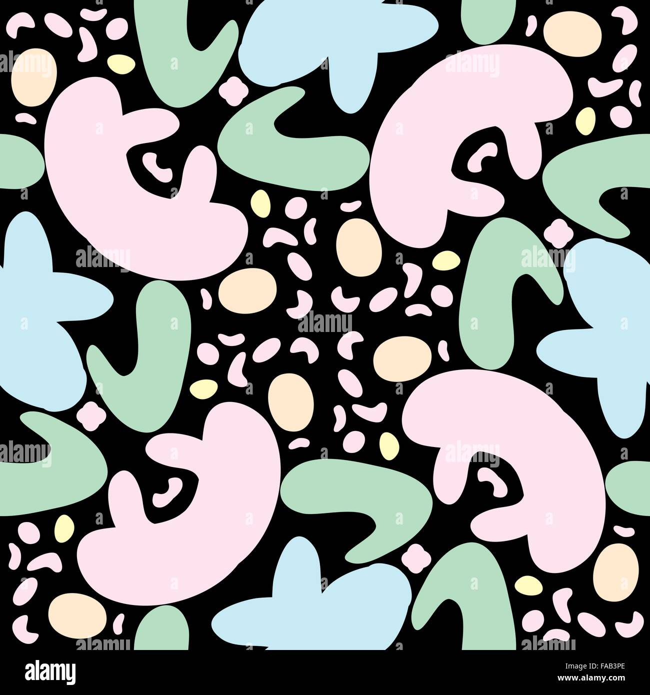 Repeating pattern background of abstract pastel shapes Stock Vector ...