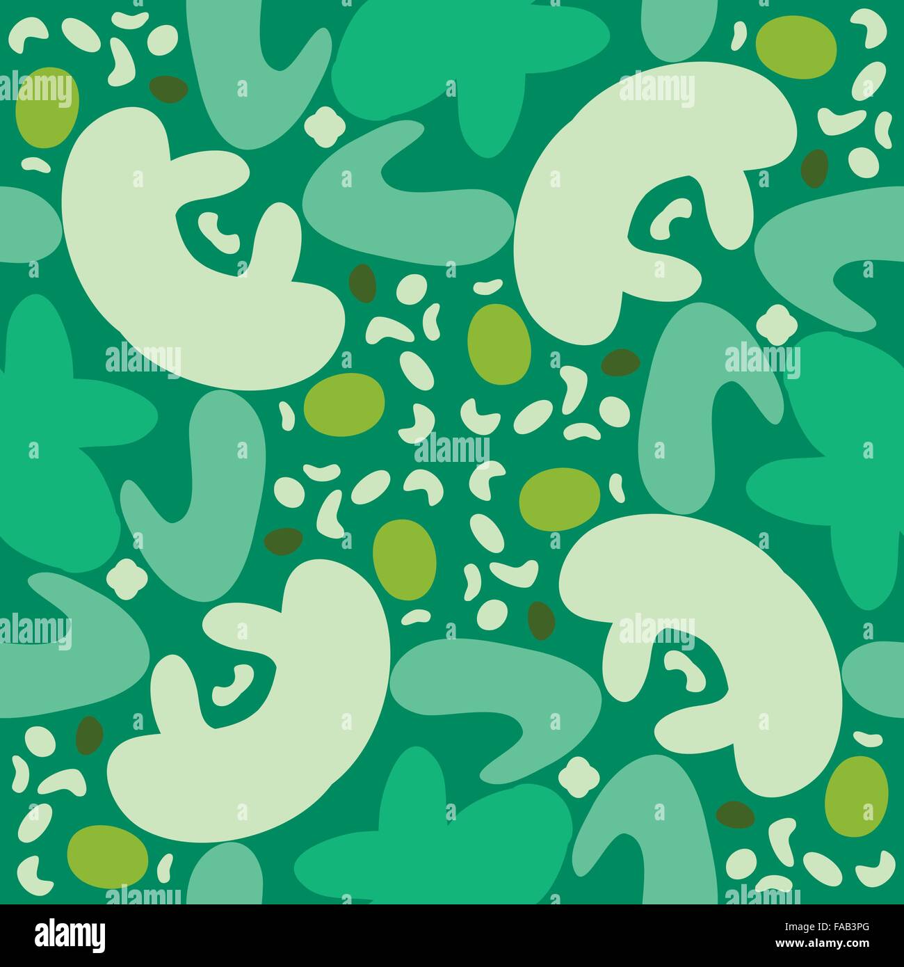 Repeating pattern background of green organic shapes Stock Vector Image ...