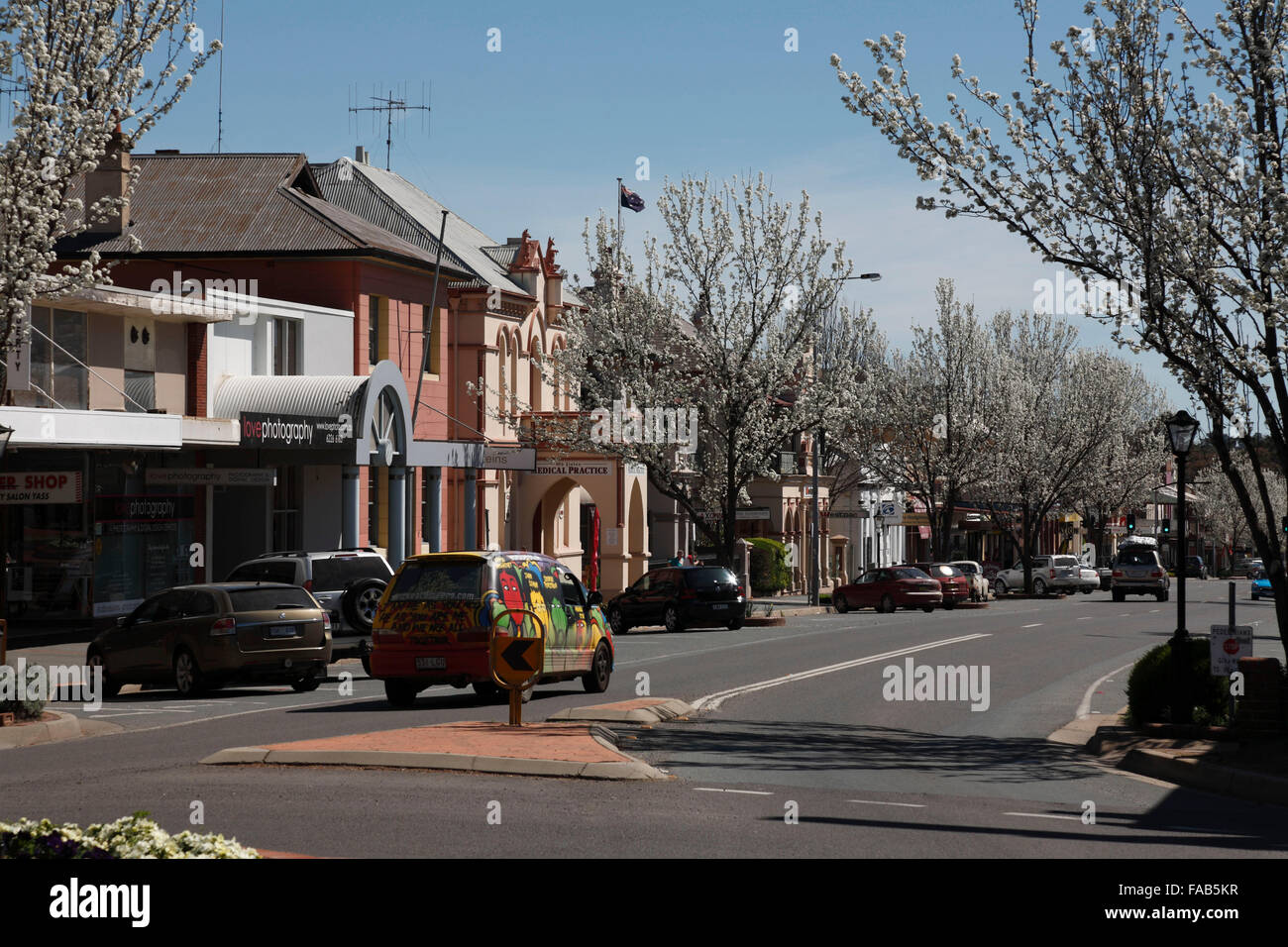 The historic streetscape of Yass New South Wales Australia during the ...