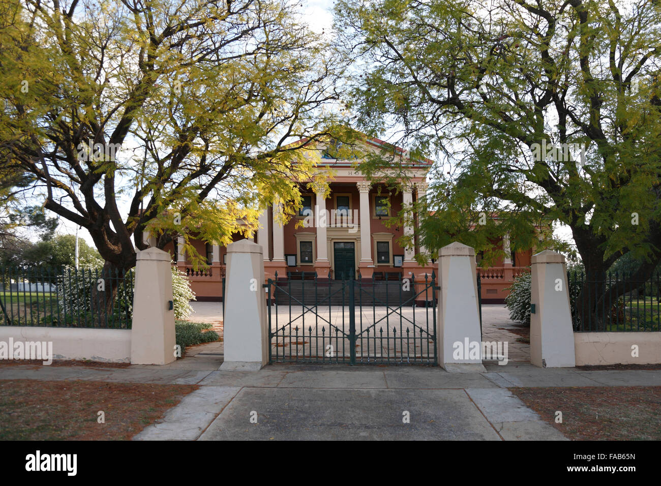Historic Deniliquin Court House from 1883-87 a Victorian classical ...