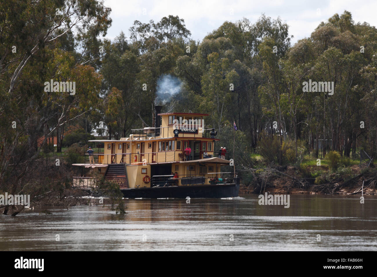 The P.S. Emmylou is a Murray River paddlesteamer, driven by a ...