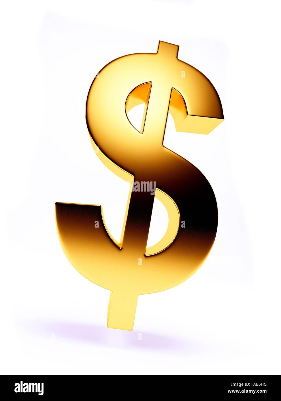 Golden US dollar sign, computer illustration Stock Photo - Alamy