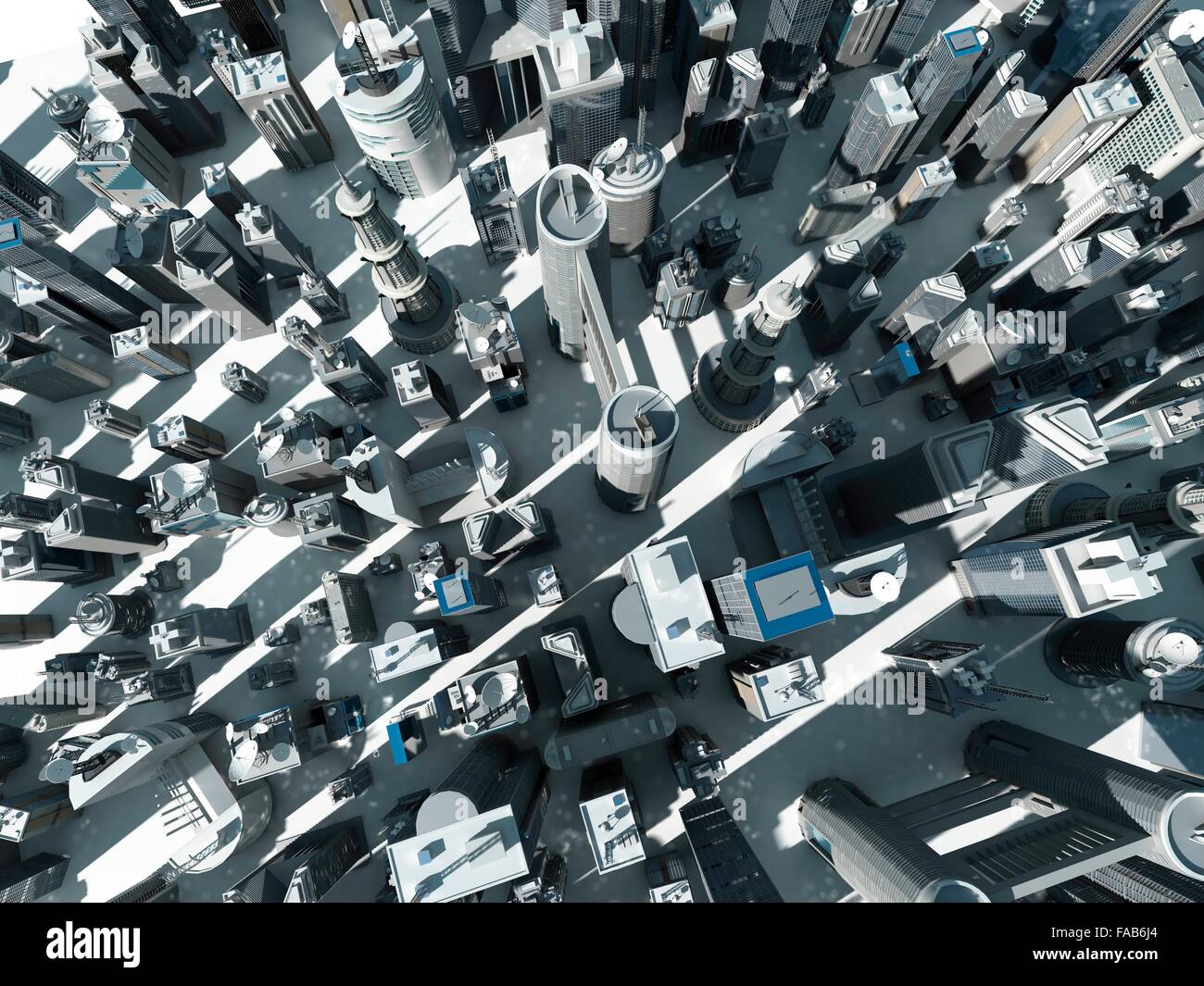 Urban sprawl, computer illustration Stock Photo - Alamy