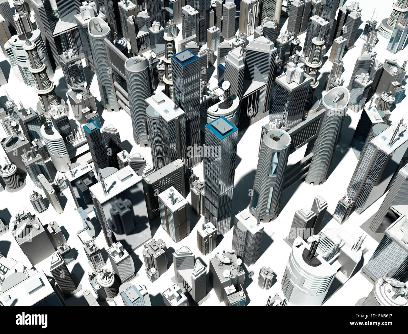 Urban sprawl, computer illustration Stock Photo - Alamy