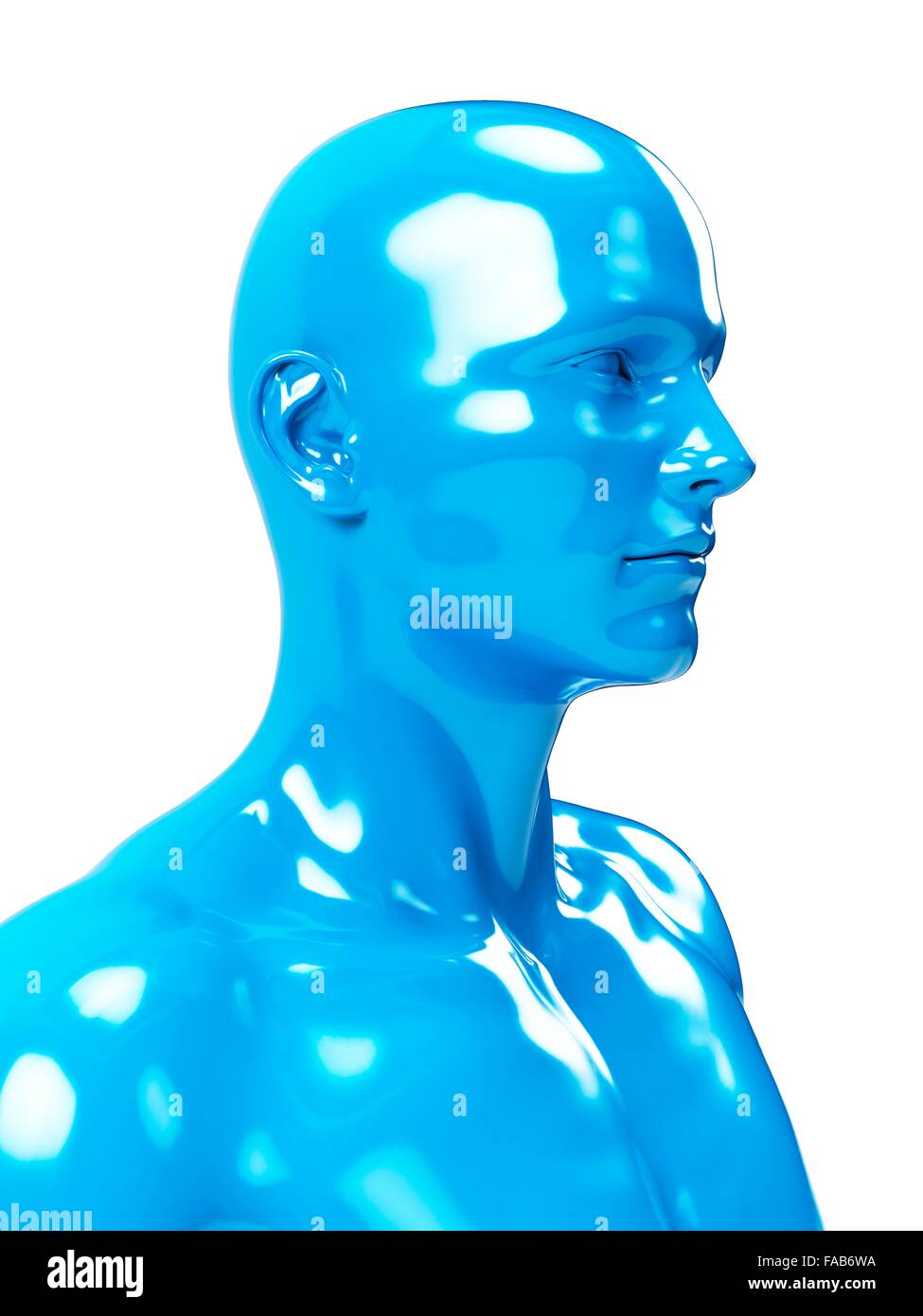 Human head, computer illustration Stock Photo - Alamy