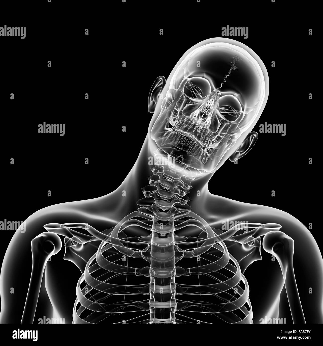 Human head bending sideways Black and White Stock Photos & Images - Alamy