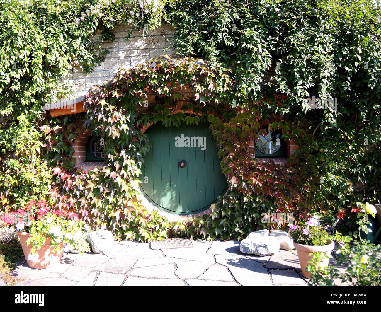 A faithful reproduction of a Hobbit hole is the entrance to the Bernd ...
