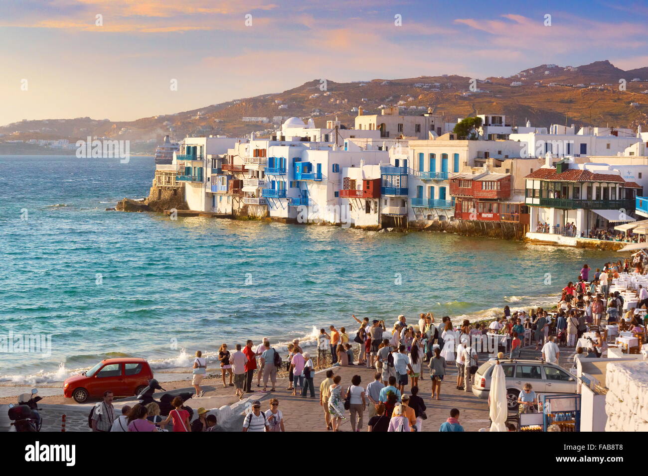 Mykonos Old Town, Little Venice, Mykonos Island, Greece Stock Photo - Alamy