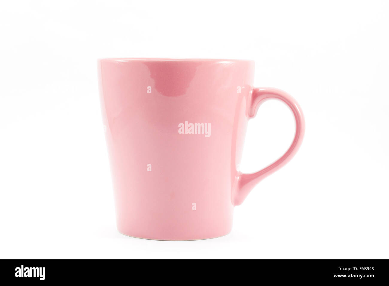 Pink mug isolated on white background, stock photo Stock Photo - Alamy