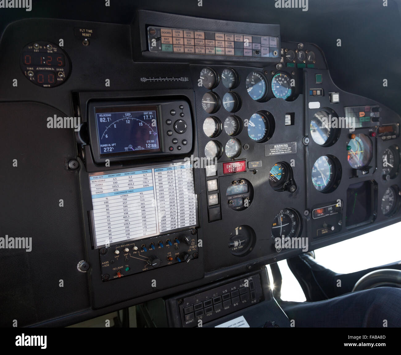 cockpit in interior of helicopter cabin Stock Photo - Alamy