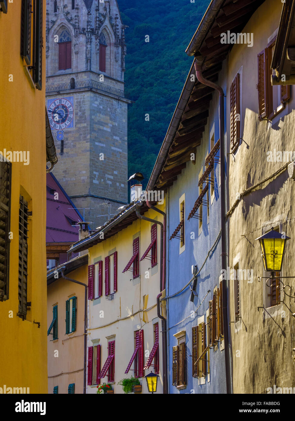 Street scenes in the town of Termeno sulla Strada del Vino, Northern ...