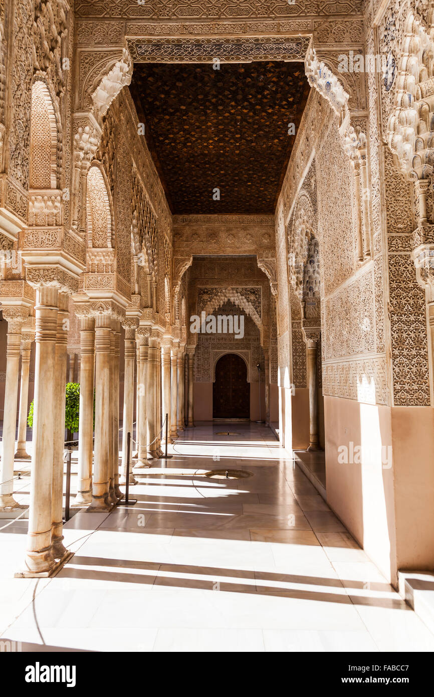 Detail of ancient door in Alhambra UNESCO site - Spain, decorations 800 ...