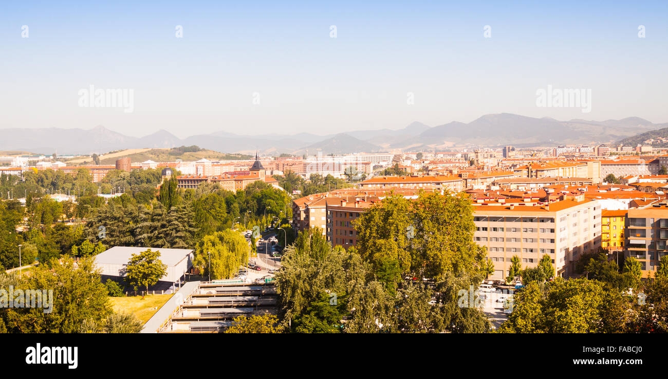 Pamplona in sunny day. Navarre Stock Photo - Alamy