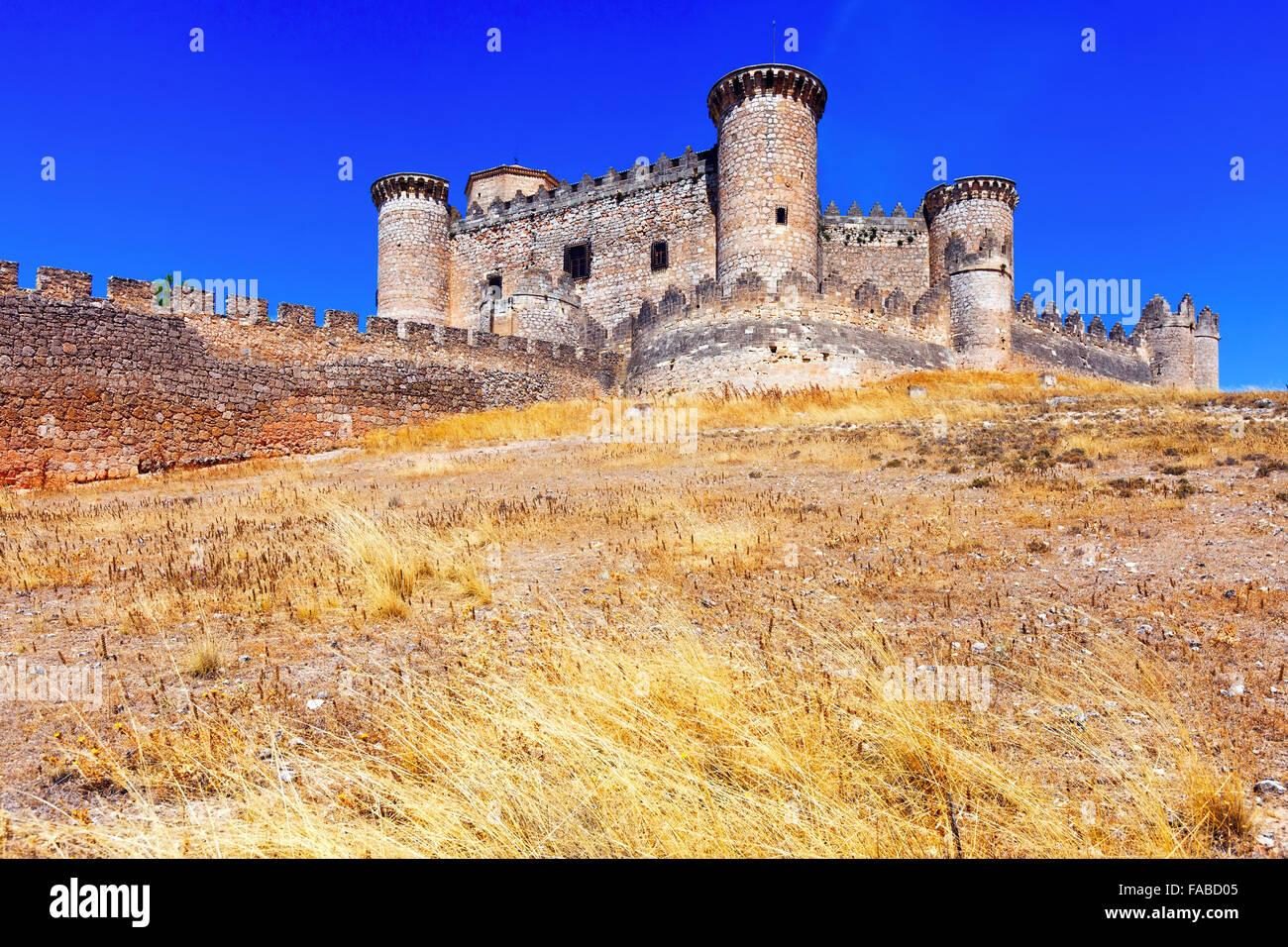 medieval castle in Belmonte. Cuenca, Spain Stock Photo - Alamy
