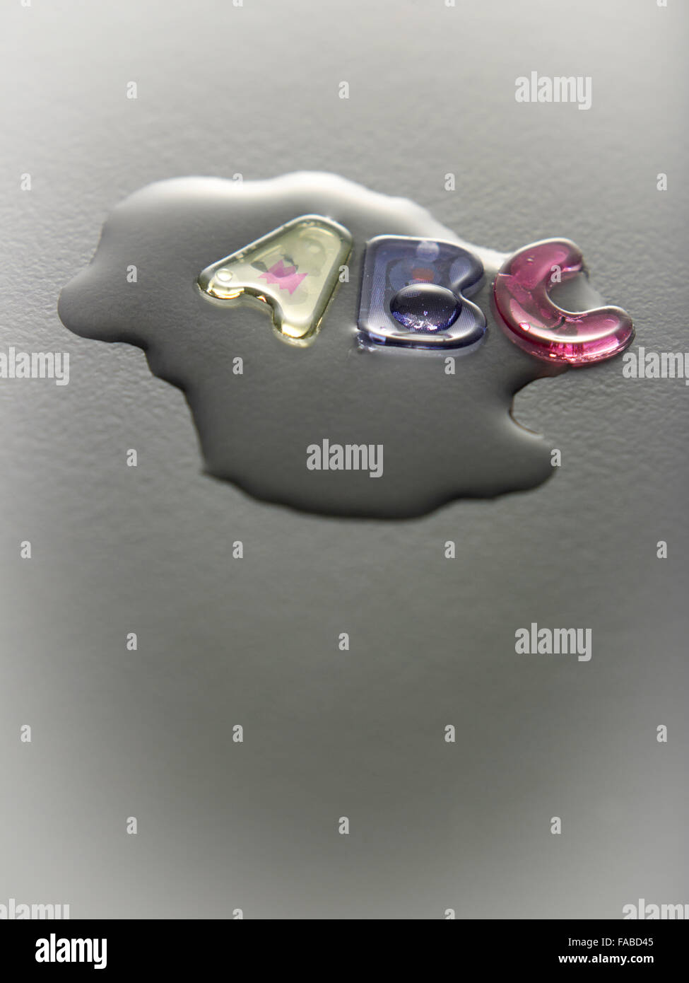 alphabet a b c on the water Stock Photo - Alamy