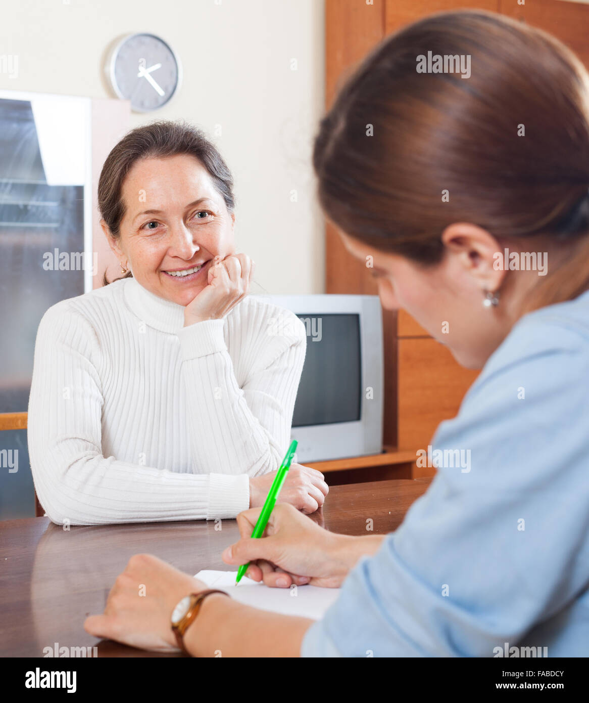 Senior woman questionnaire marketing hi-res stock photography and ...