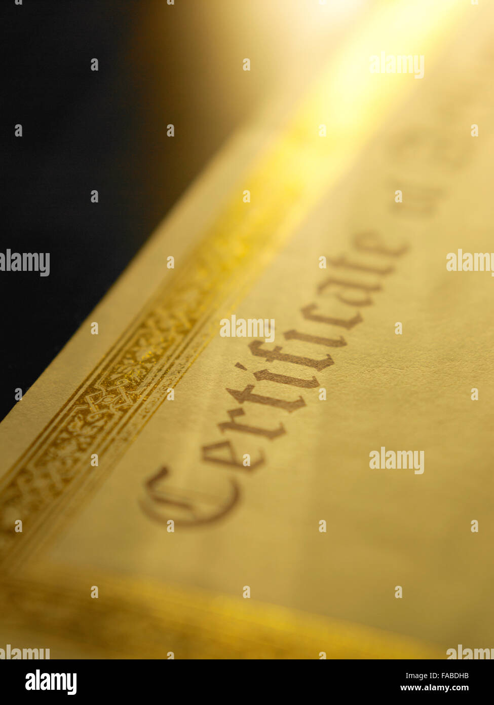 Printed certificate hi-res stock photography and images - Alamy