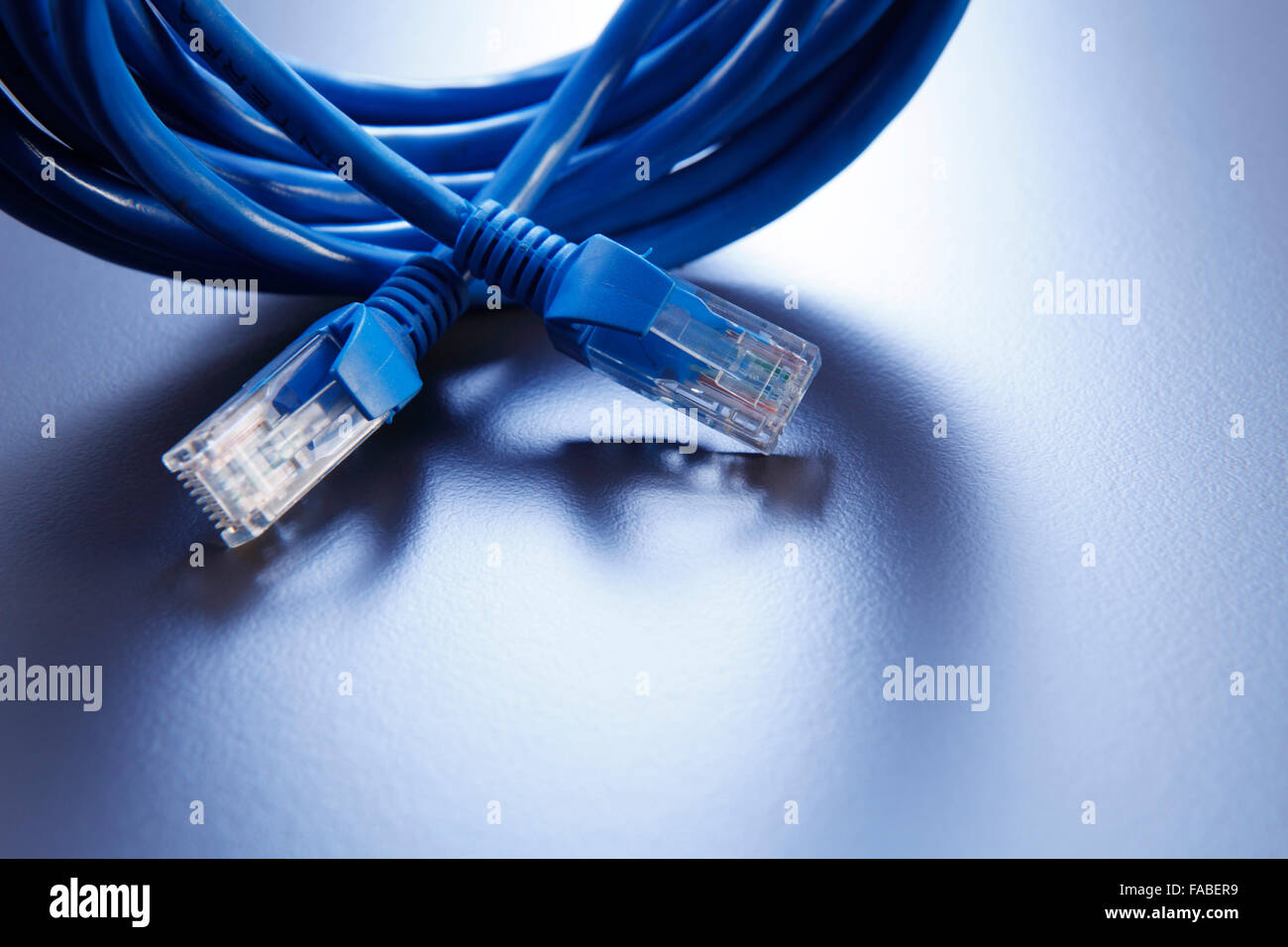 close up of the blue color network cable Stock Photo - Alamy