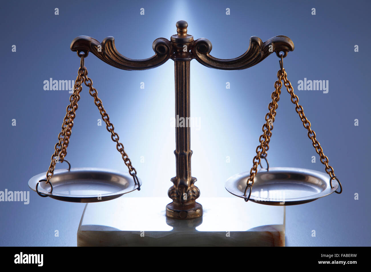 scale on the blue background Stock Photo - Alamy