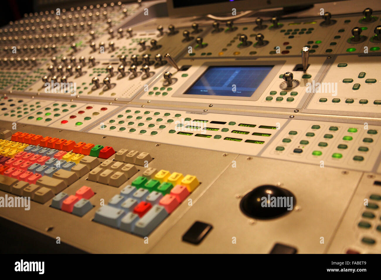 mixer panel in the recording room Stock Photo - Alamy
