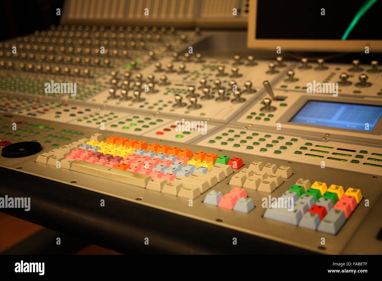mixer panel in the recording room Stock Photo - Alamy