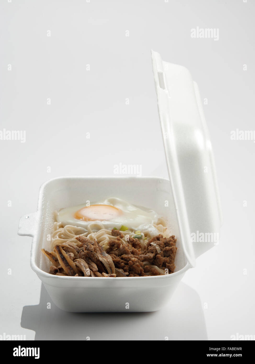 noodle in the styrofoam lunch box Stock Photo - Alamy