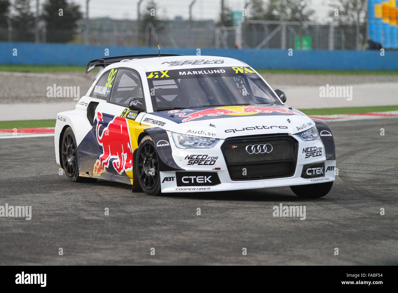 Anton Marklund drives Audi S1 of EKS Team in FIA World Rallycross ...