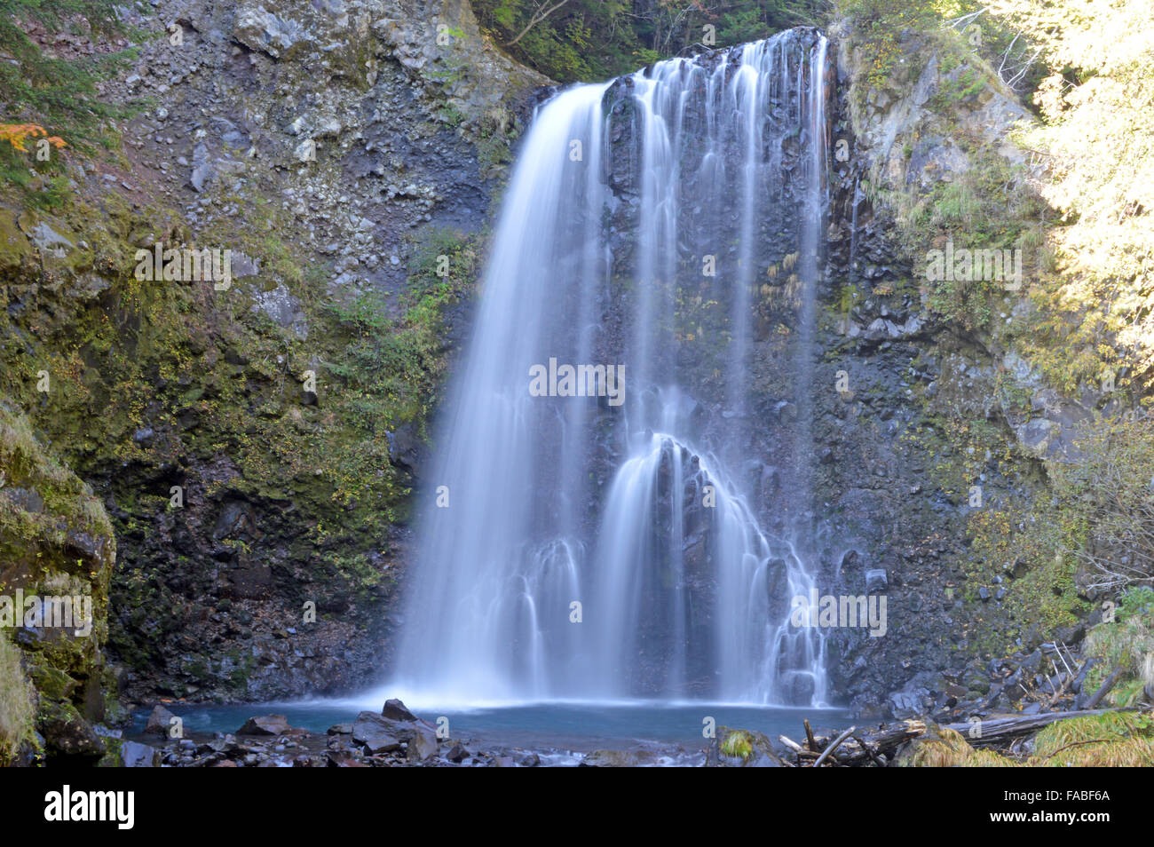 Beautiful waterfall in Nagano, Japan Stock Photo - Alamy